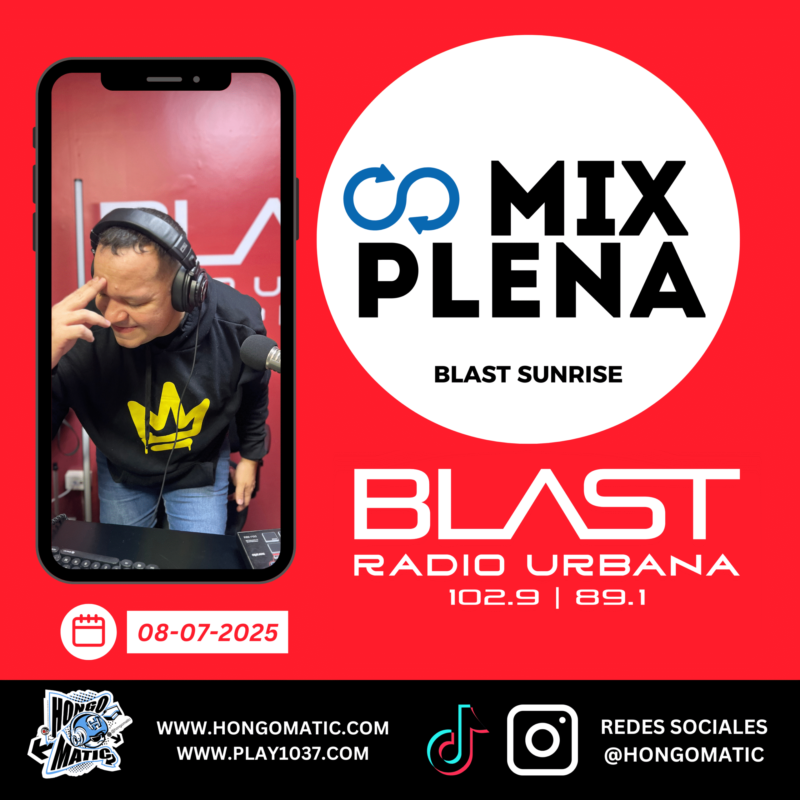 PLENA MIX EN BLAST SUNRISE 08-07-2025 - HONGOMATIC DJ HONGO